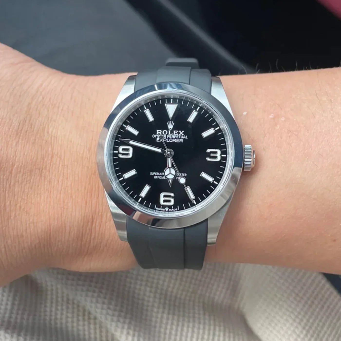 Rubber straps for Rolex Explorer I - Helvetus® Switzerland