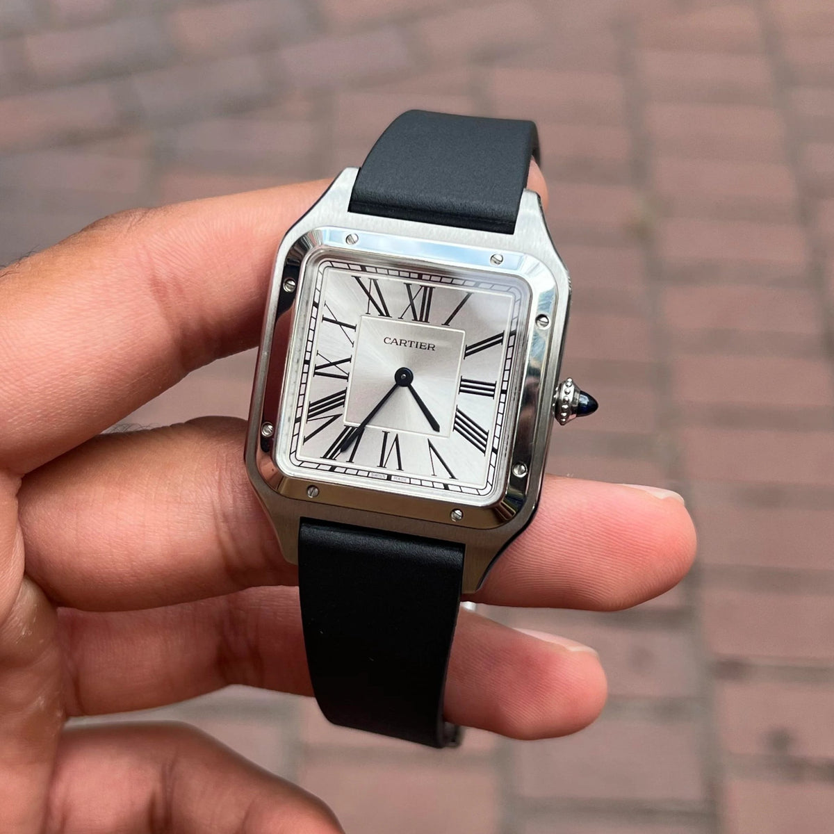 Black CTS Strap for Cartier Dumont - Helvetus® Switzerland