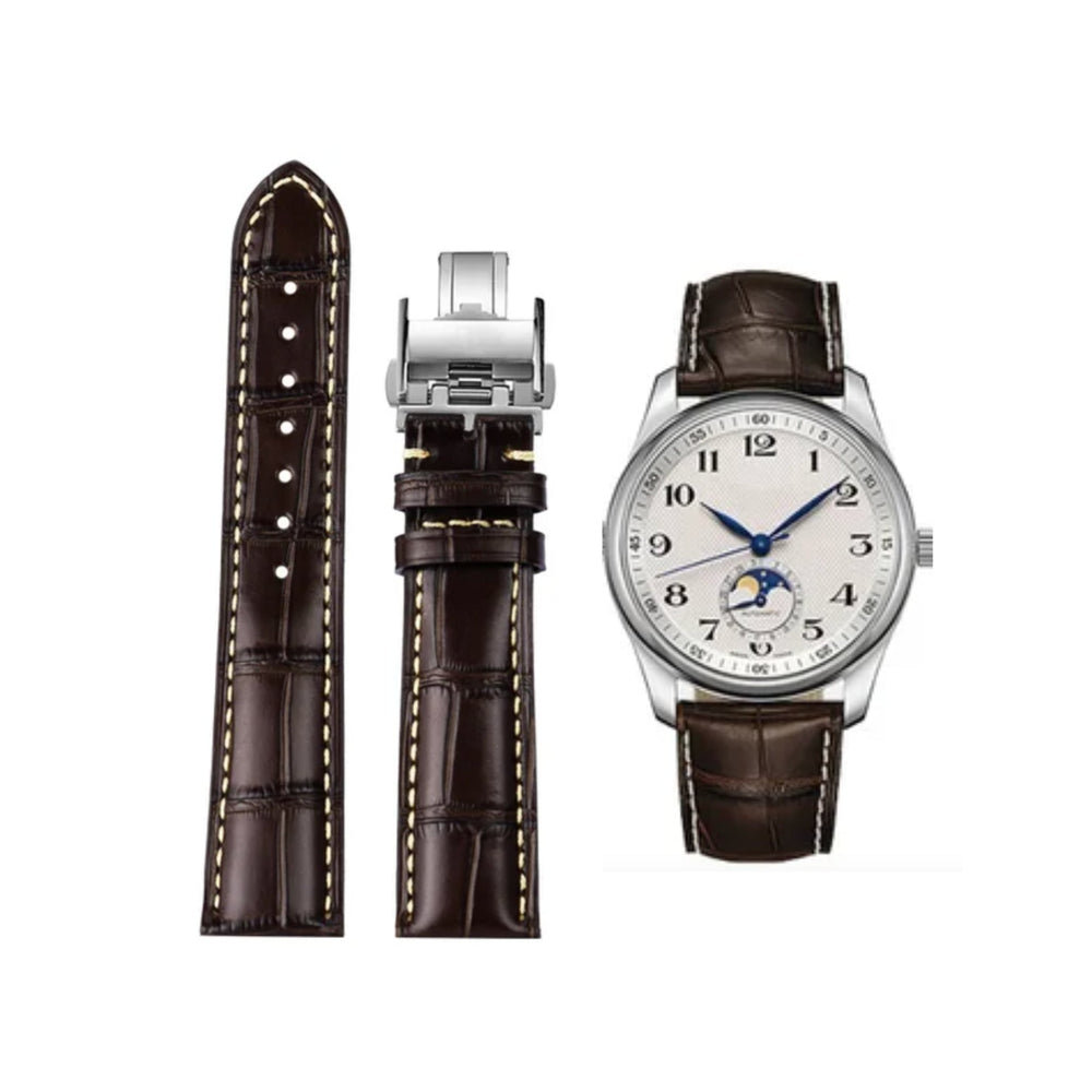 Leather Strap for Longines Master Collection in Brown- Helvetus® Switzerland