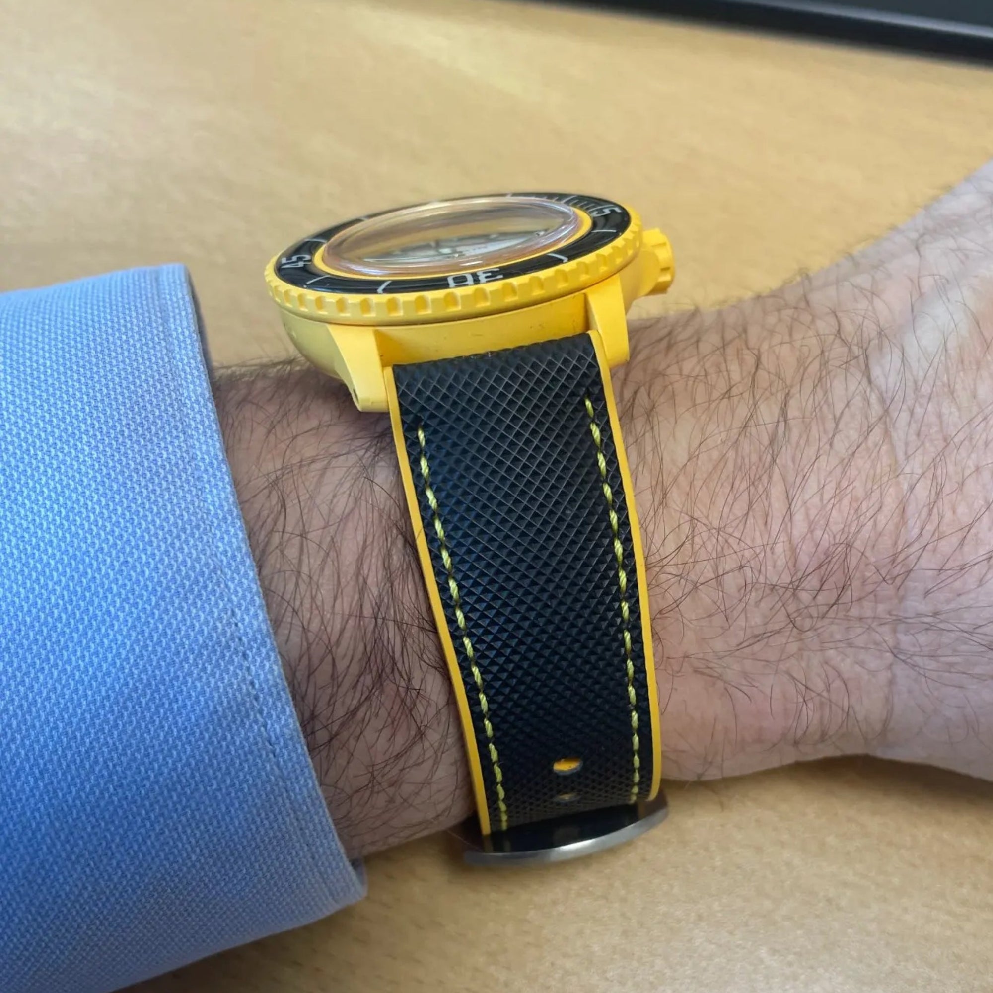 Helvetus Strap for Blancpain X Swatch | Rubber Strap - Leopard Black