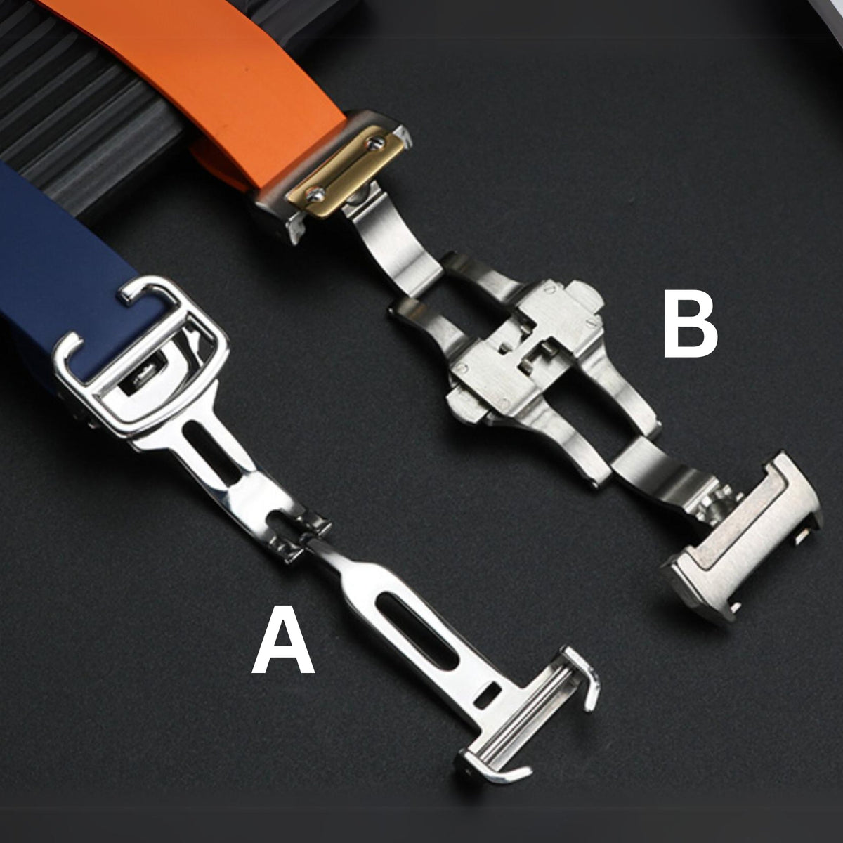 Black Rubber Strap for Cartier Santos Medium/Large – Quick Release ...