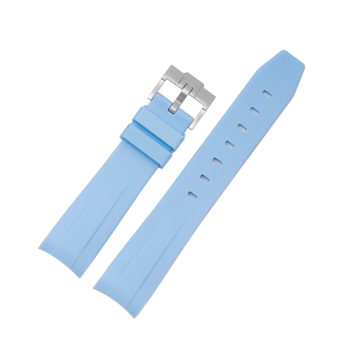 Rolex Datejust 36mm Rubber Strap in Baby Blue - Helvetus® Swiss Straps