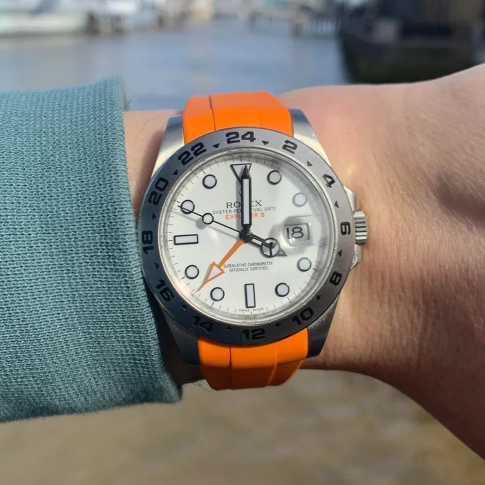 Rolex Explorer II Rubber Strap in Orange - Helvetus® Switzerland