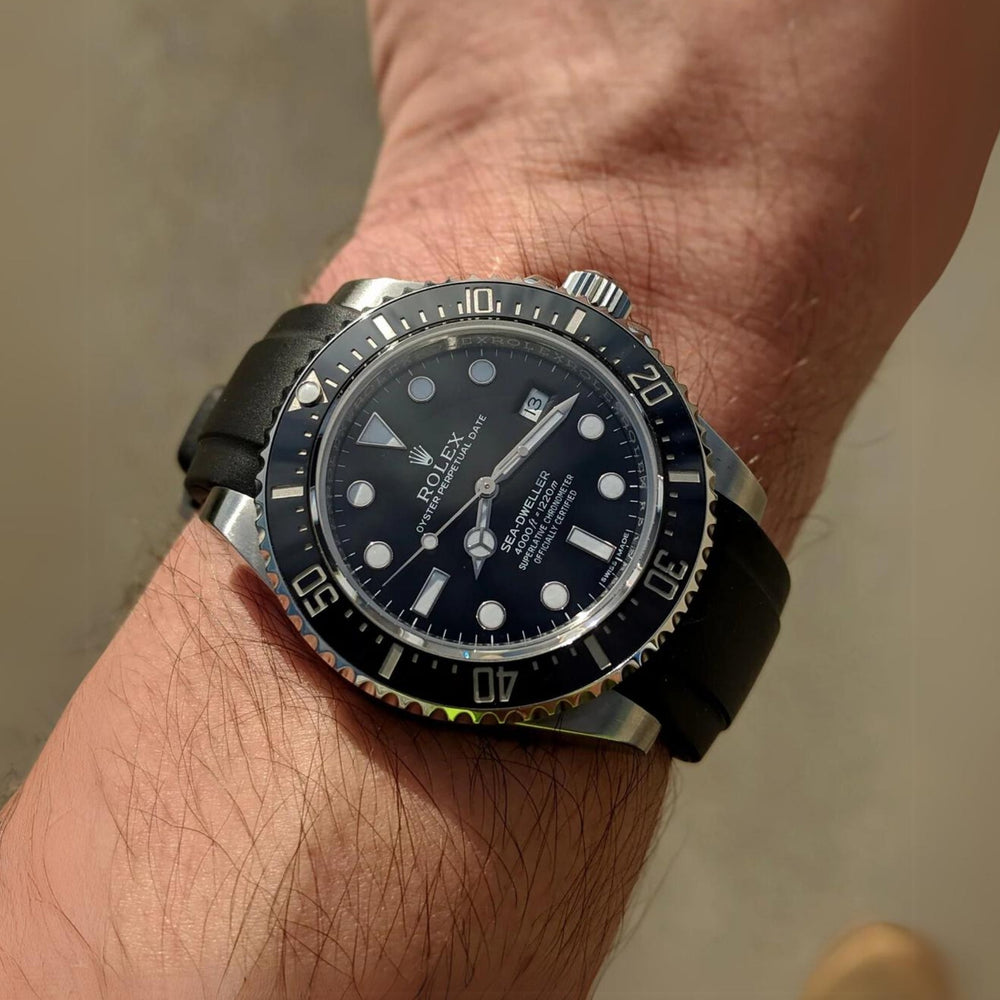 Strap for Sea-Dweller in Black - Helvetus® Switzerland