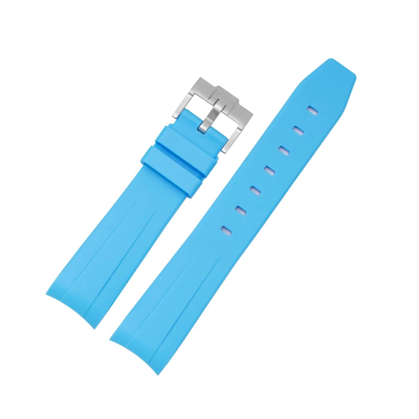 Light Blue Rubber Strap for Rolex Submariner – Fresh Fit | Helvetus®
